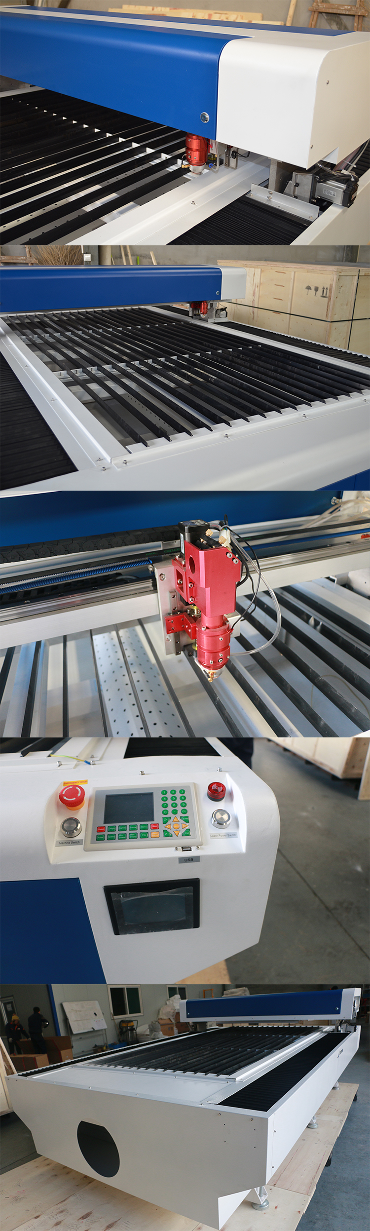 WS-H1325 Gear Rack Transmission 4*8 Feet Cnc Laser Cutting Machine for ...