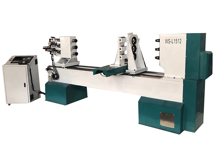 WS-L1512S Three Spindle CNC Wood Lathe Machine for Turning Engraving