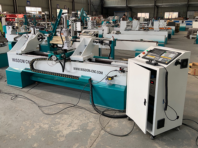 WS-L1530A Auto Feeding CNC Wood Lathe Machine - Wisdom CNC